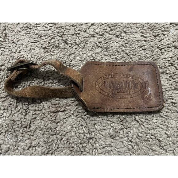 Tumi | Bags | Tumi Dakota Brown Leather Bag Tag Luggage 4 Replacement ...